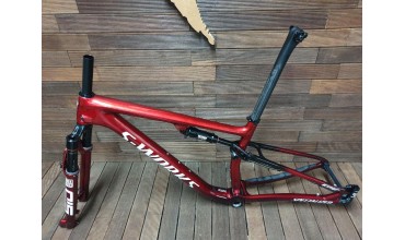 SPECIALIZED S-WORKS EPIC FRAMESET GLOSS RED TINT FADE OVER BRUSHED ...